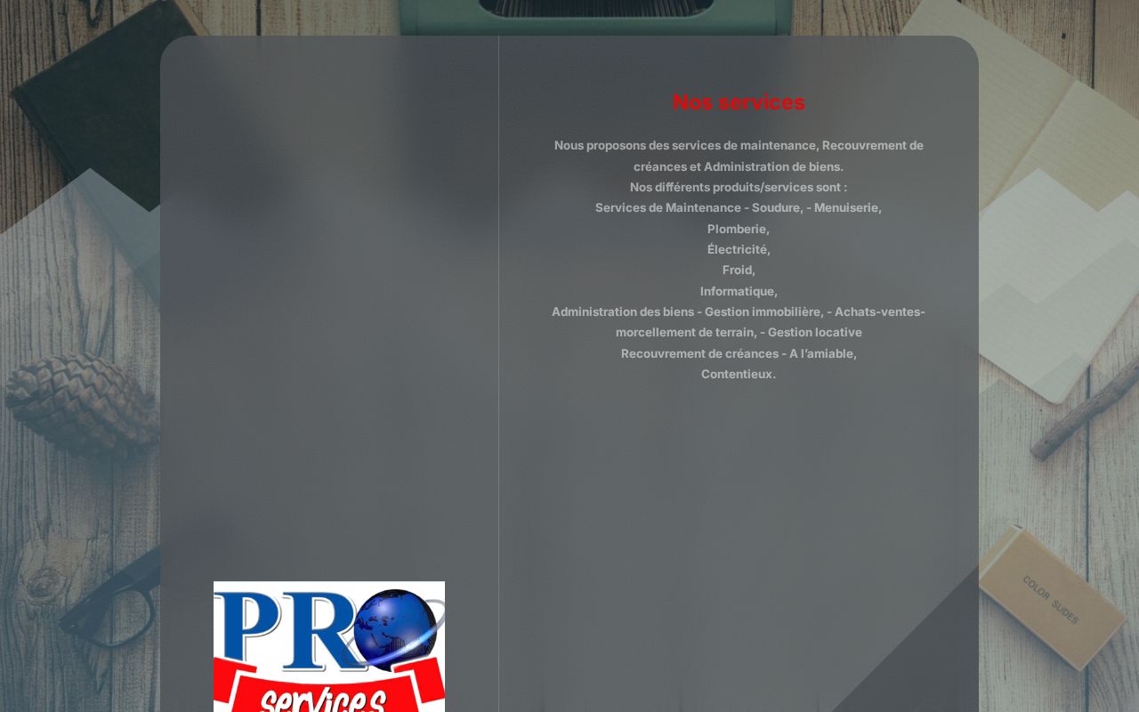 PRO SERVICES SARL